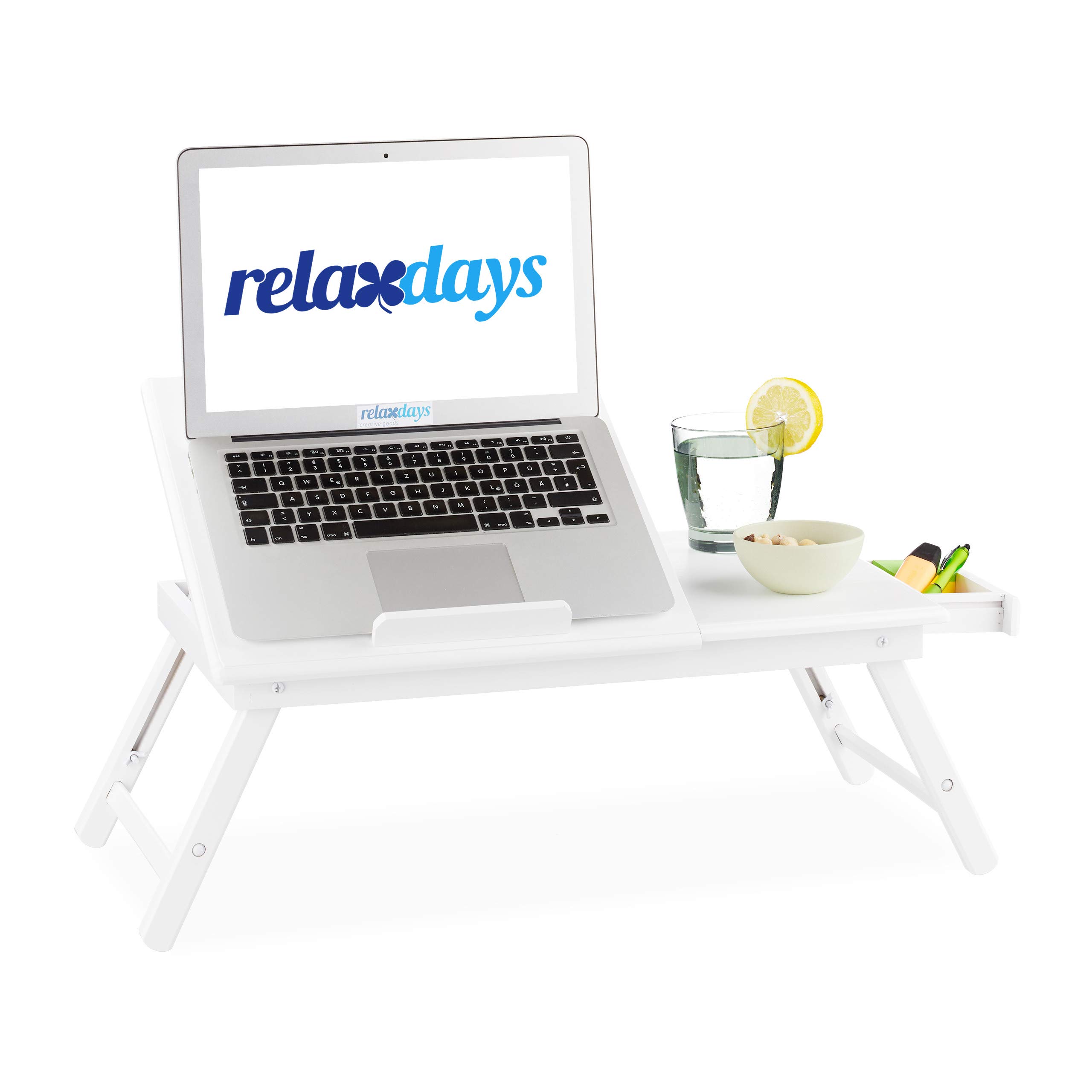 Relaxdays Laptop Table, Height-Adjustable Laptop Stand for Bed and ...