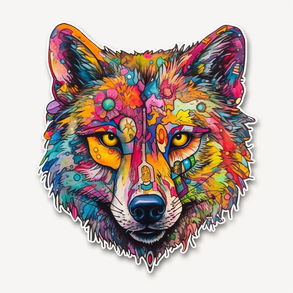 Amazon.com - Wolf Vinyl Decal Sticker for Car, Laptop, Tumbler, More ...