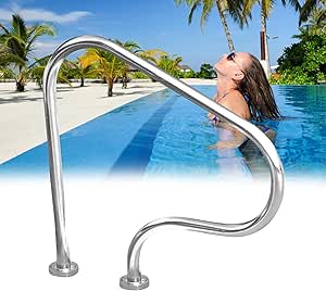 Amazon.com: Inground Pool Stair Handrail, Pool Grab Ladder Bar, 304 ...
