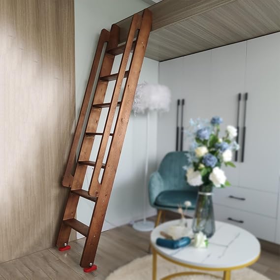 Solid Wood Climbing Step Ladder Loft Stairs, Home School Dorm Universal ...