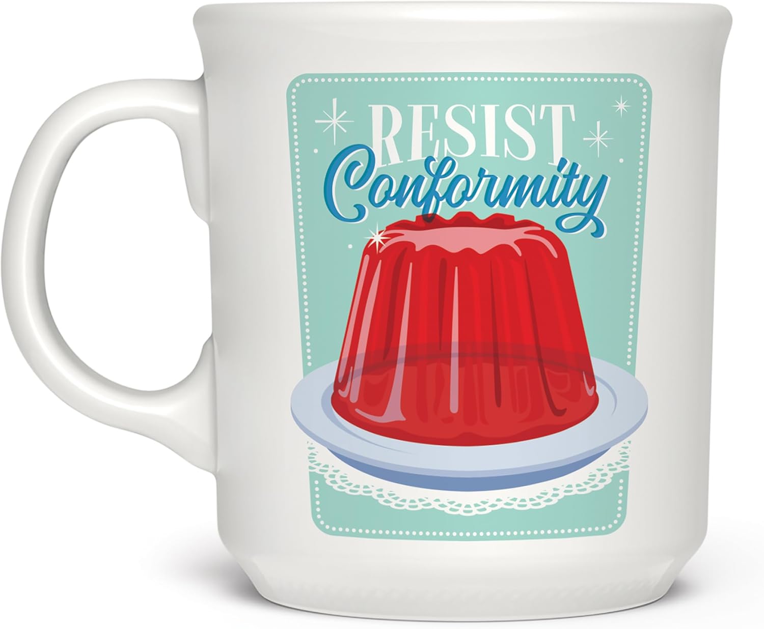 Genuine Fred SAY Anything Mug, Resist Conformity, 16 Ounce Ceramic Mug ...