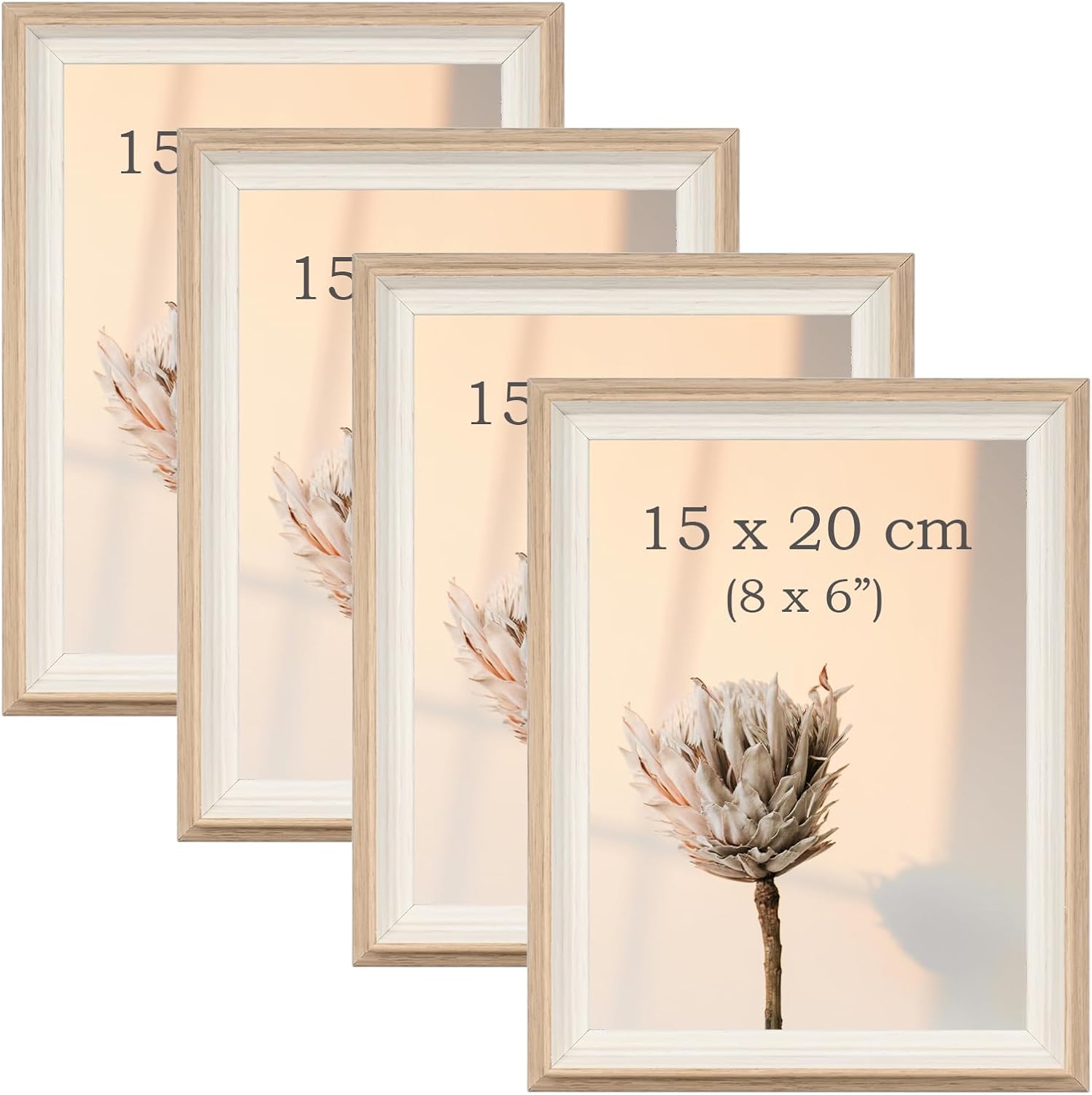 YoHyien 4 Pcs 8x6 Photo Frames, Desktop Free Standing Picture Frames ...