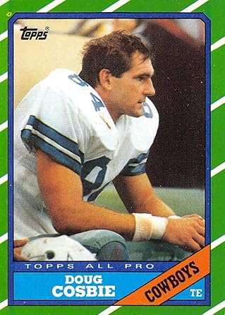 Amazon.com: 1986 Topps Football #130 Doug Cosbie Dallas Cowboys ...