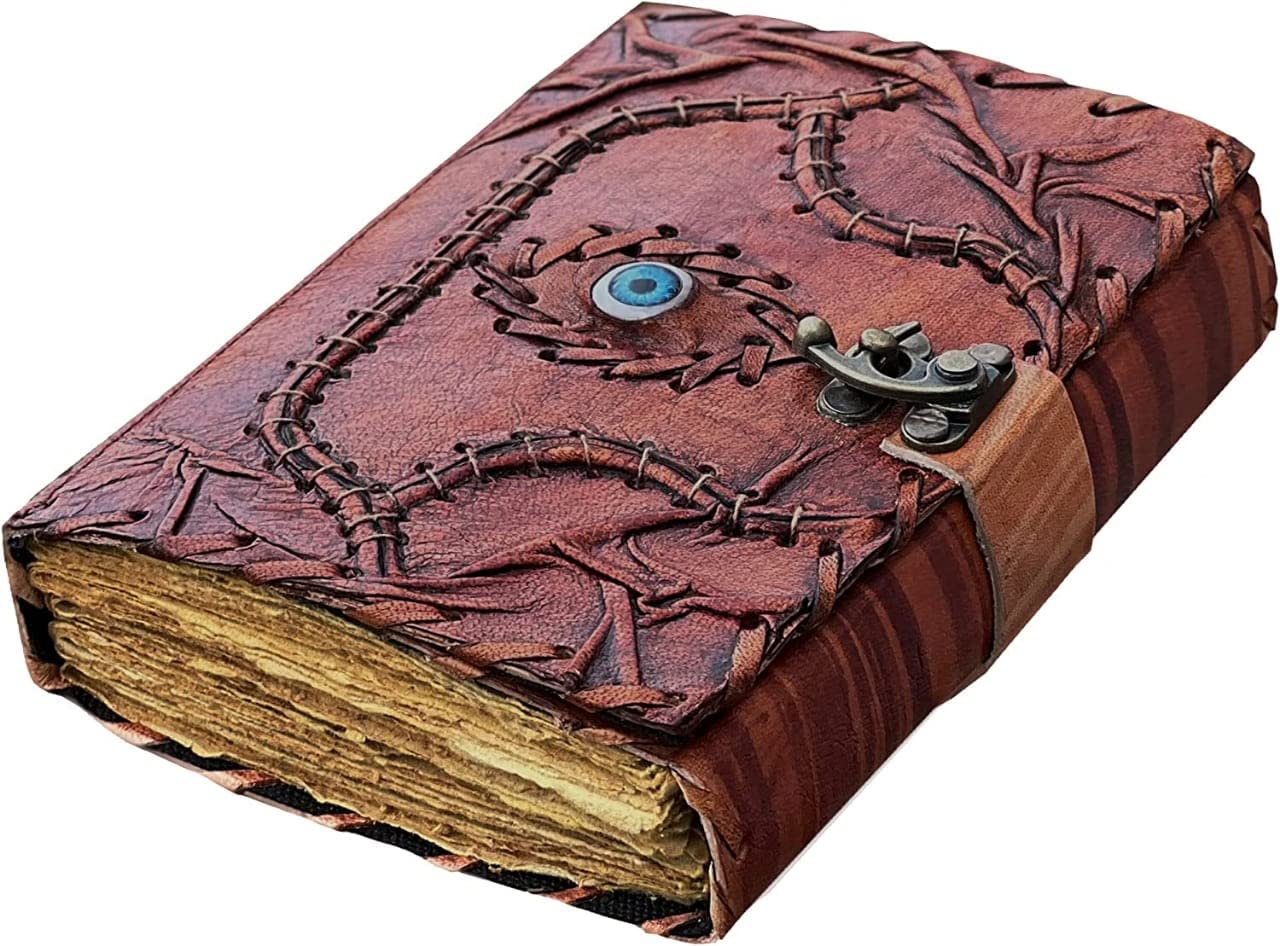 Vintage Leather Journal with Spell Eye Journal Hocus Pocus Book of ...