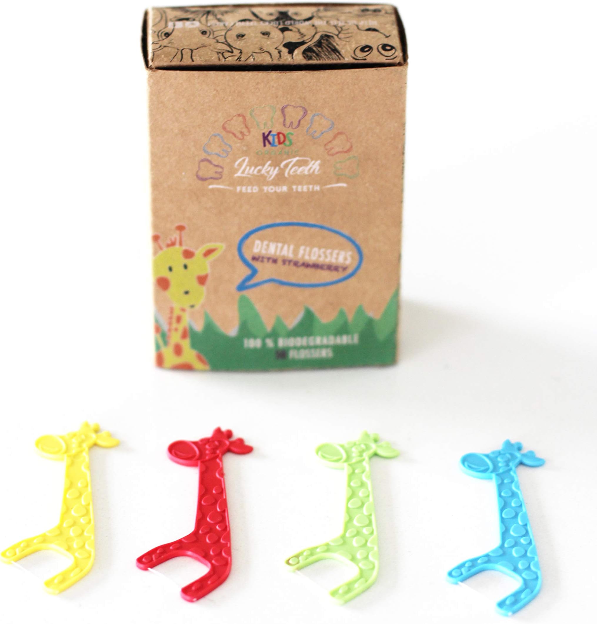 Amazon.com : EcoFrenzy Kids Floss Picks 200 Count (4 Packs of 50 ...