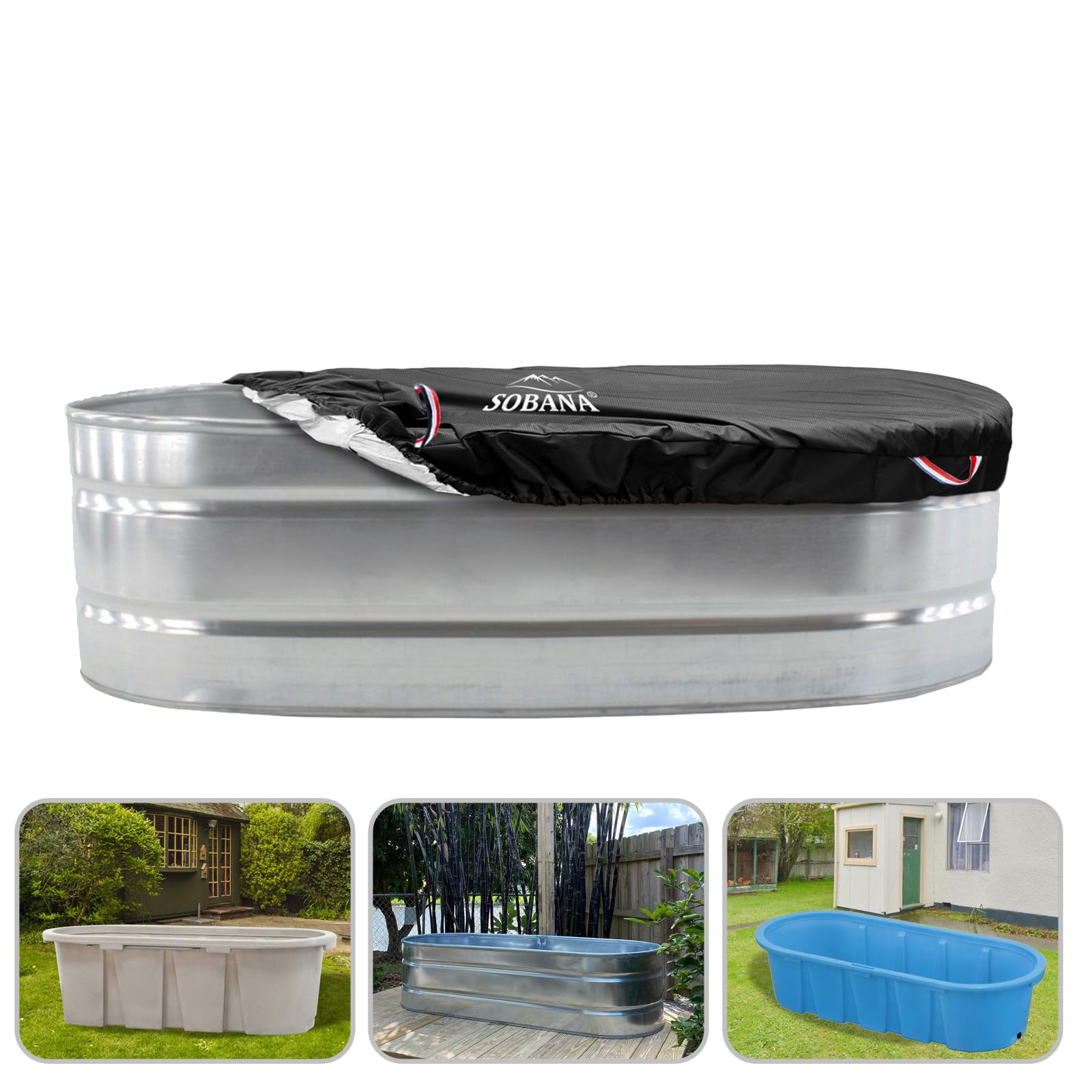 Oval Stock Tank Cover Ice Water Therapy Ice Bath Cover | Desertcart GB