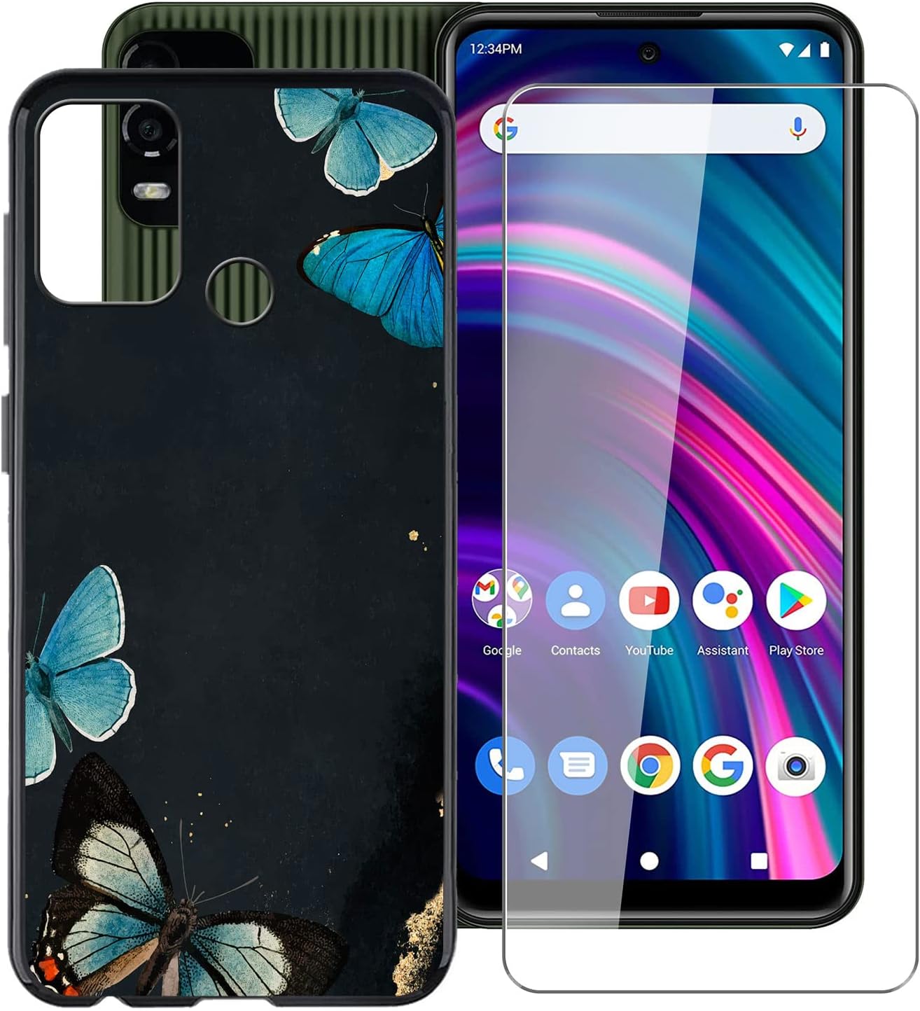 HGJTF Capa de telefone para BLU G71+ (6,5 polegadas) com 1 película de ...