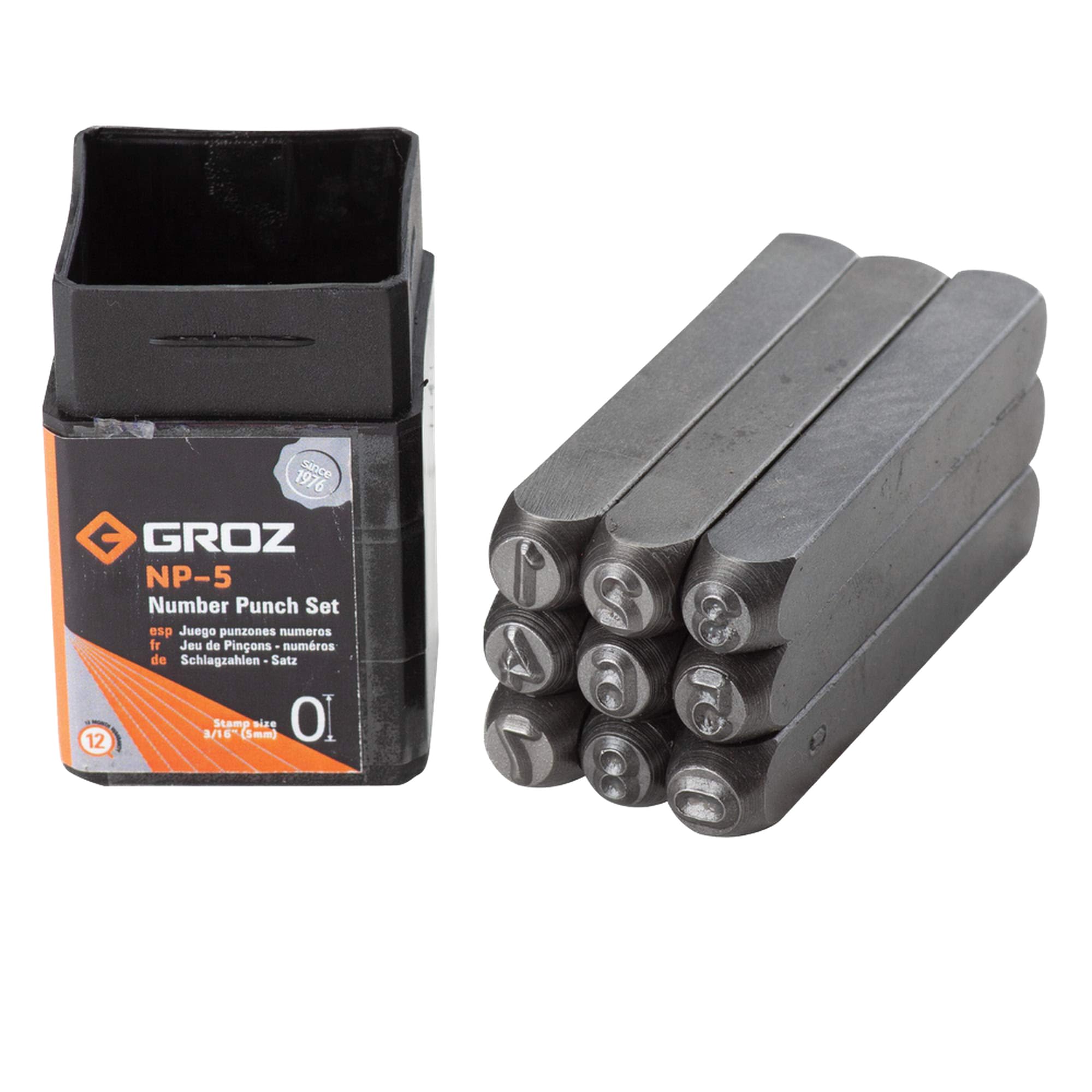 Snapklik.com : Groz 25904 Induction-hardened Number Stamp Set