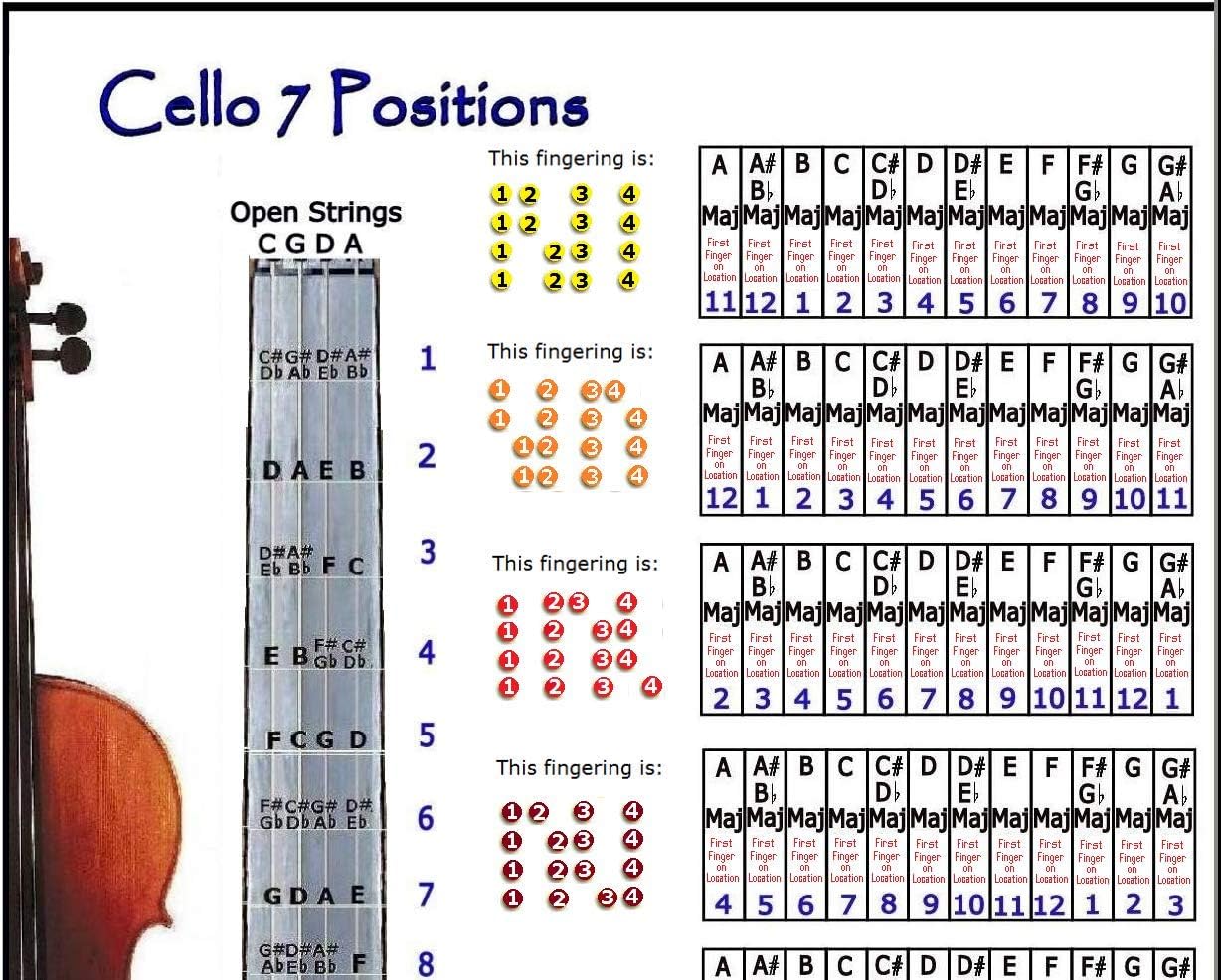 Cello Finger Charts For Beginners