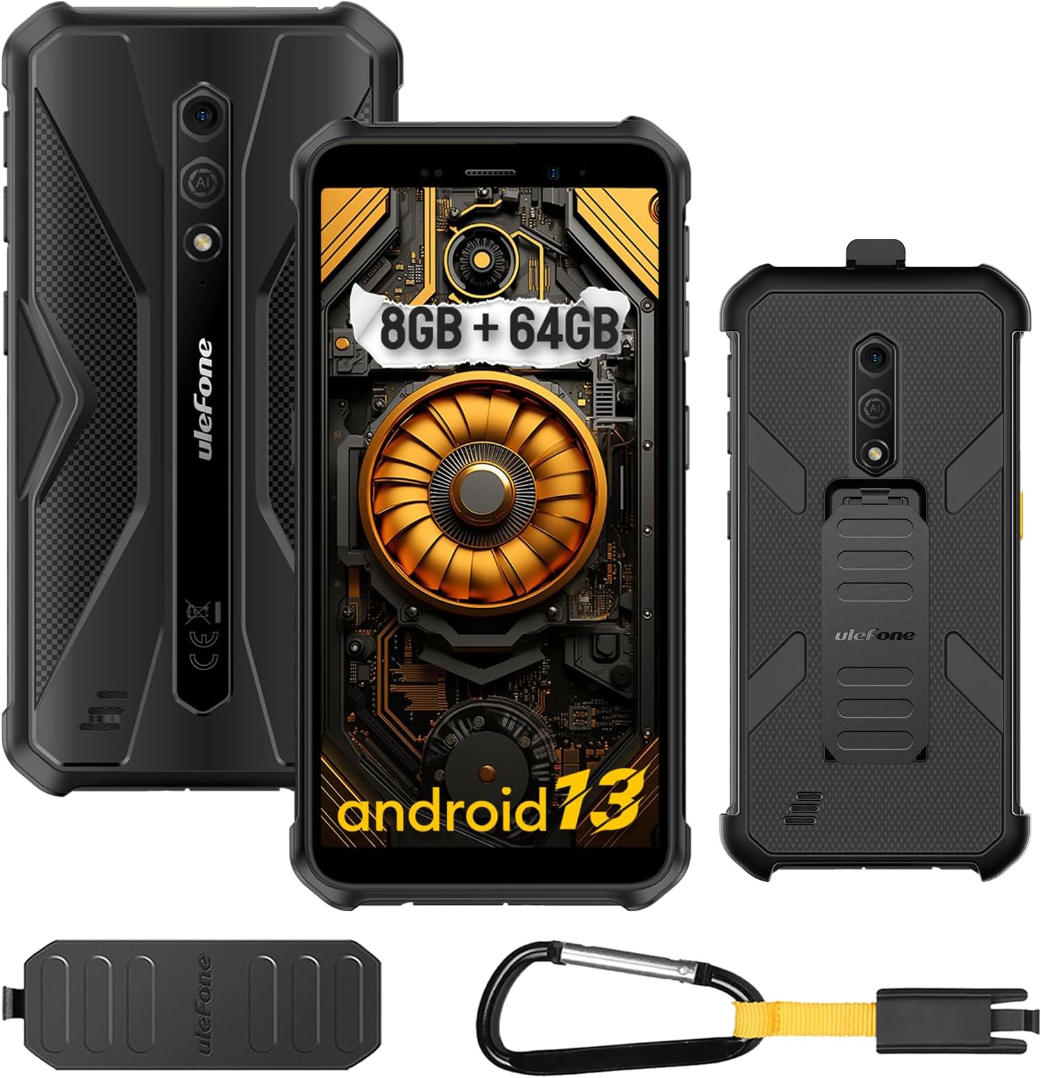 Ulefone Armor X13 12Go+64Go Telephones Portable Incassable, Android 13 ...