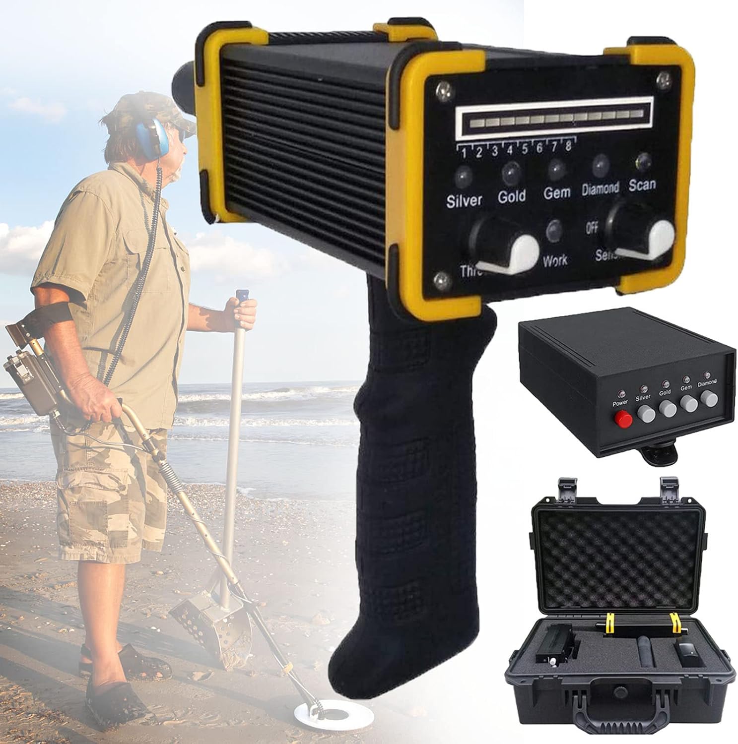 Metal Detector Underground Metal Detector Rechargeable Metal Scanner ...