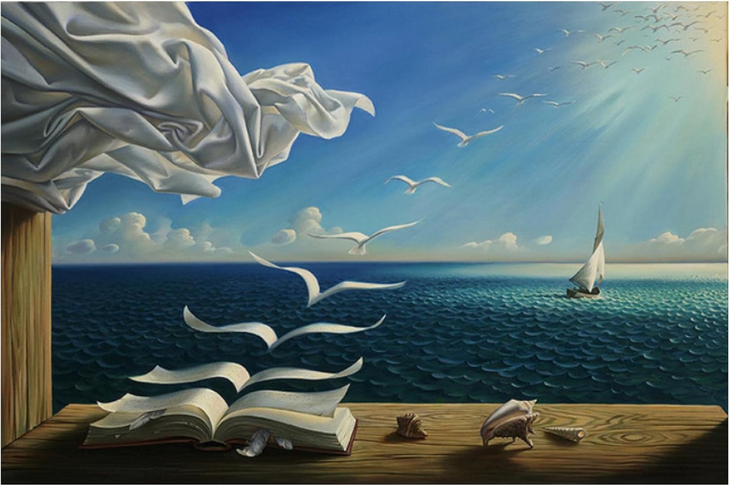 Poster sur toile Salvador Dali - Peinture à l'huile - Le livre des ...