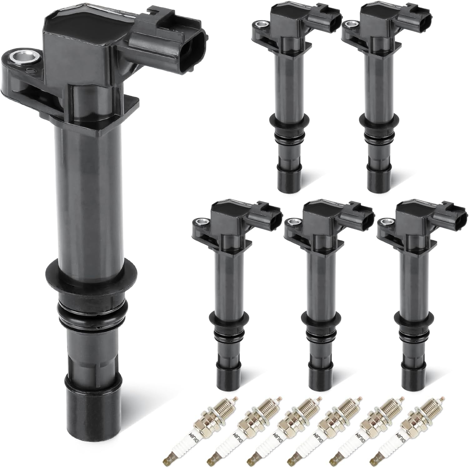 Amazon.com: Set of 6 Ignition Coil Pack with 6 Spark Plugs 3.7 3.7L ...