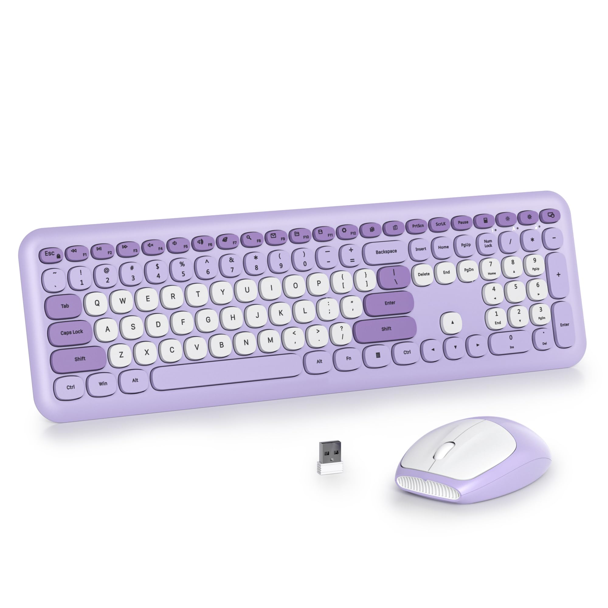 Amazon.com: iRoboosta Gradient Purple Wireless Keyboard and Mouse Combo ...