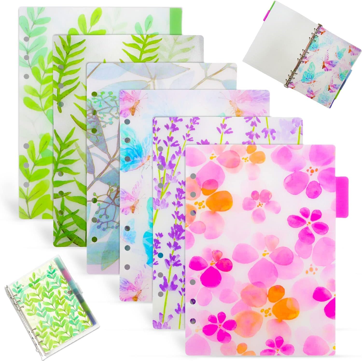 ZDNT 12 Pieces A5 A6 Dividers,Binder Index Dividers,Binder Dividers ...