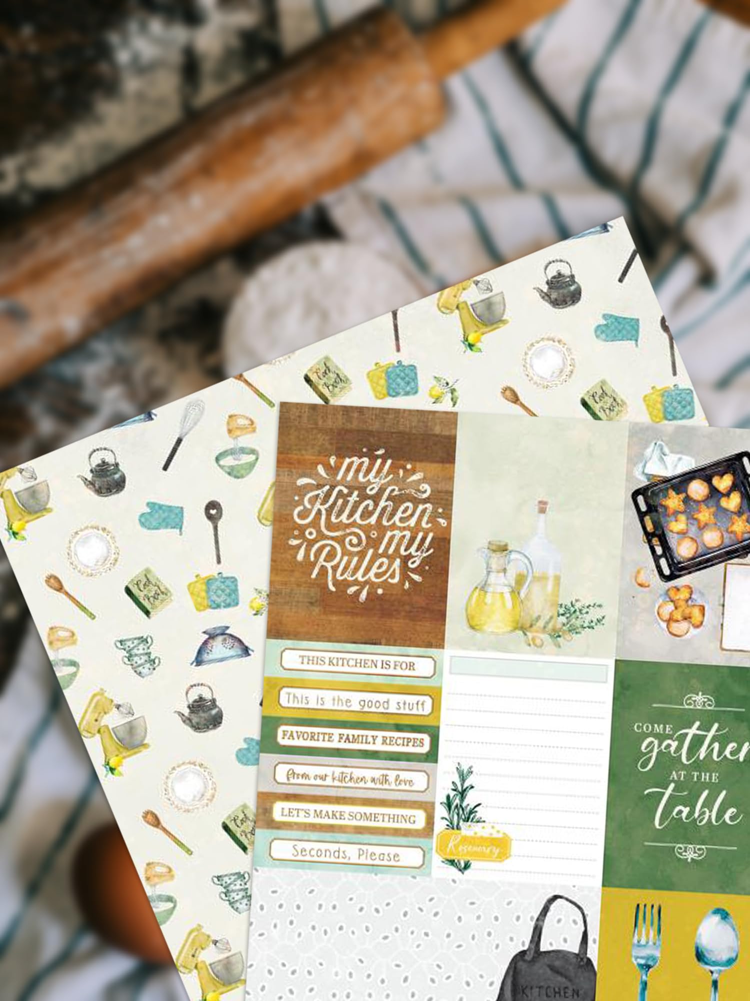 Snapklik.com : Kitchen Scrapbook Paper - Cooking Scrapbook Kit Cardstock