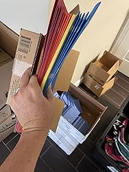 Amazon.com : Amazon Basics Twin Pocket File Folders with Fasteners, 25 ...