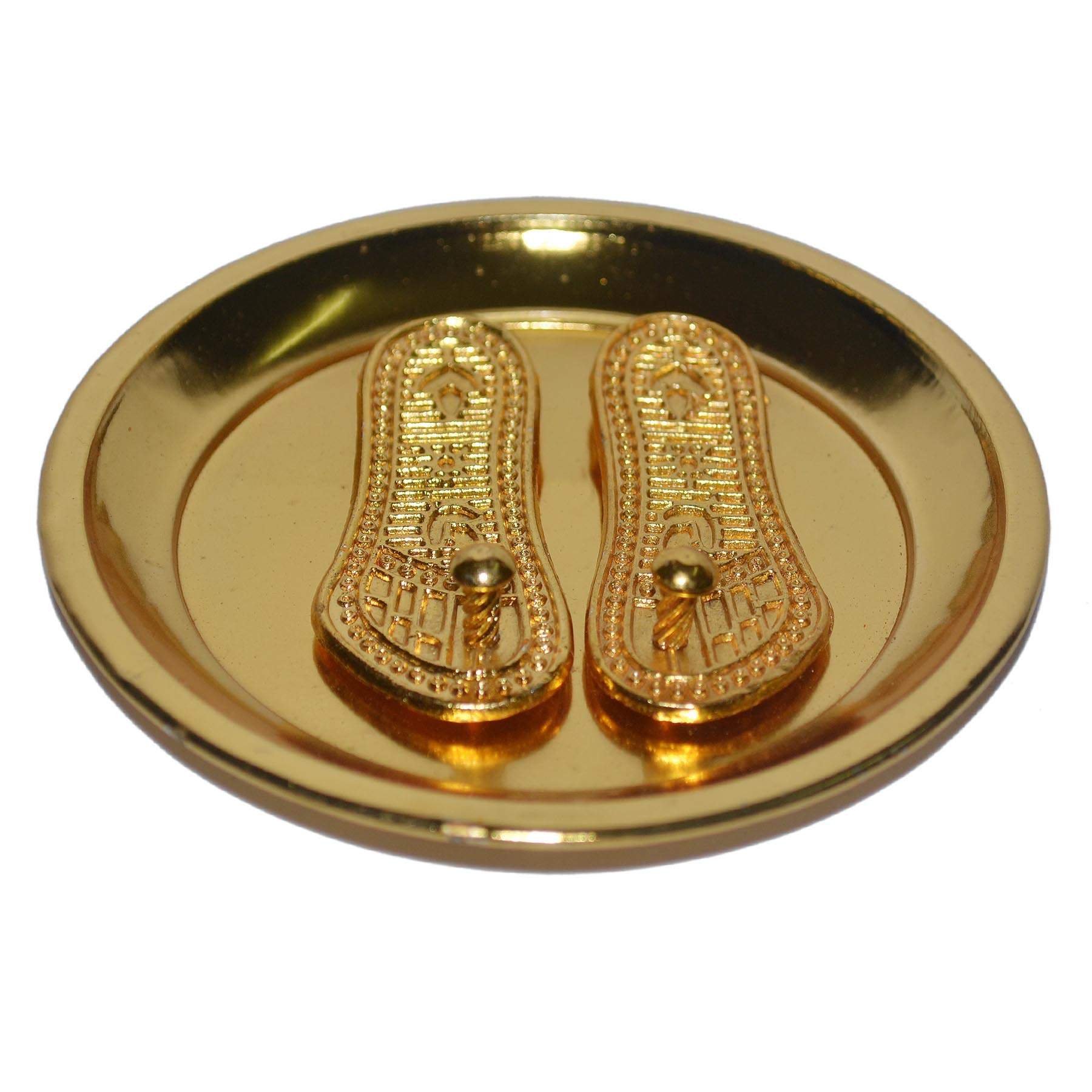 Buy Real Seed Lakshmi Charan Paduka Religious Brass Footprint | Lakshmi ...