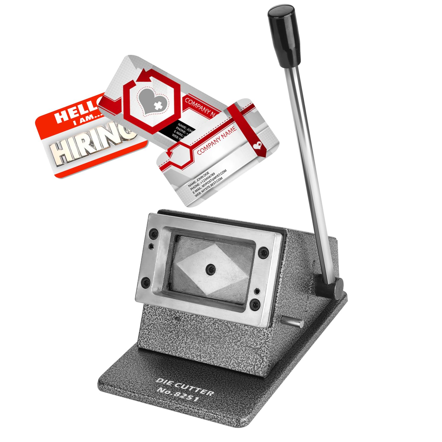 Amazon.com: Healthible All Metal Manual PVC Card Die Cutter, Steel ...