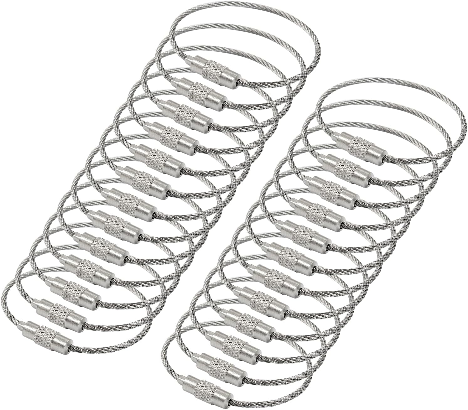 Amazon.com: Bonsicoky Stainless Steel Wire Keychains Cable