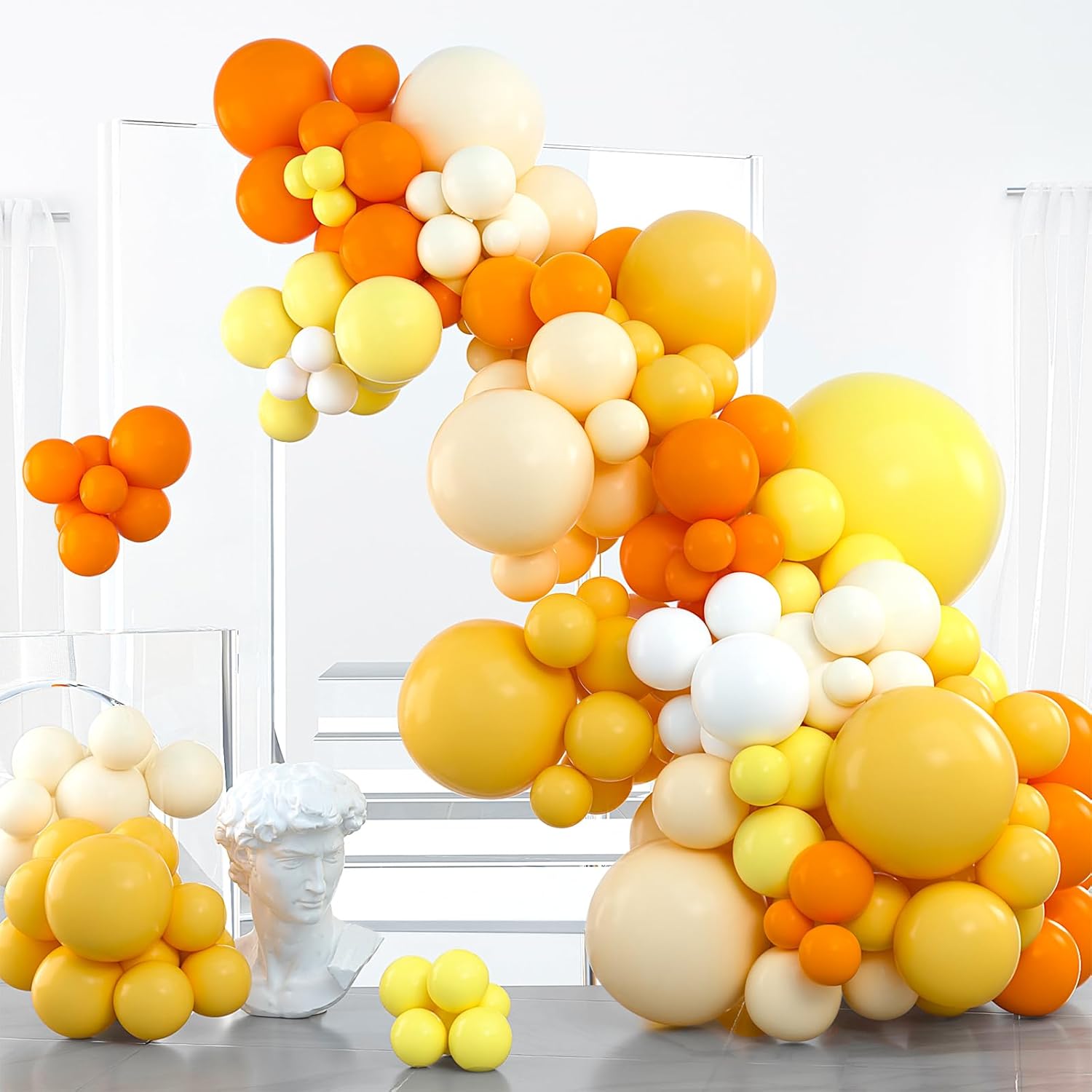Amazon.com: PartyWoo Yellow Balloon Garland, 100 pcs Orange Yellow ...