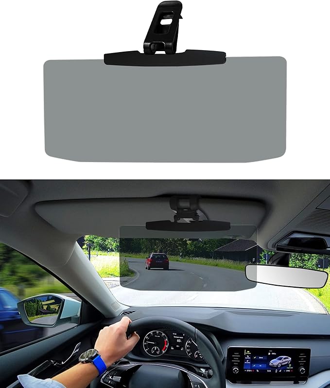 Amazon.com: YAKEFLY HD Universal Car Visor Extender - Sun Blocker, Anti ...