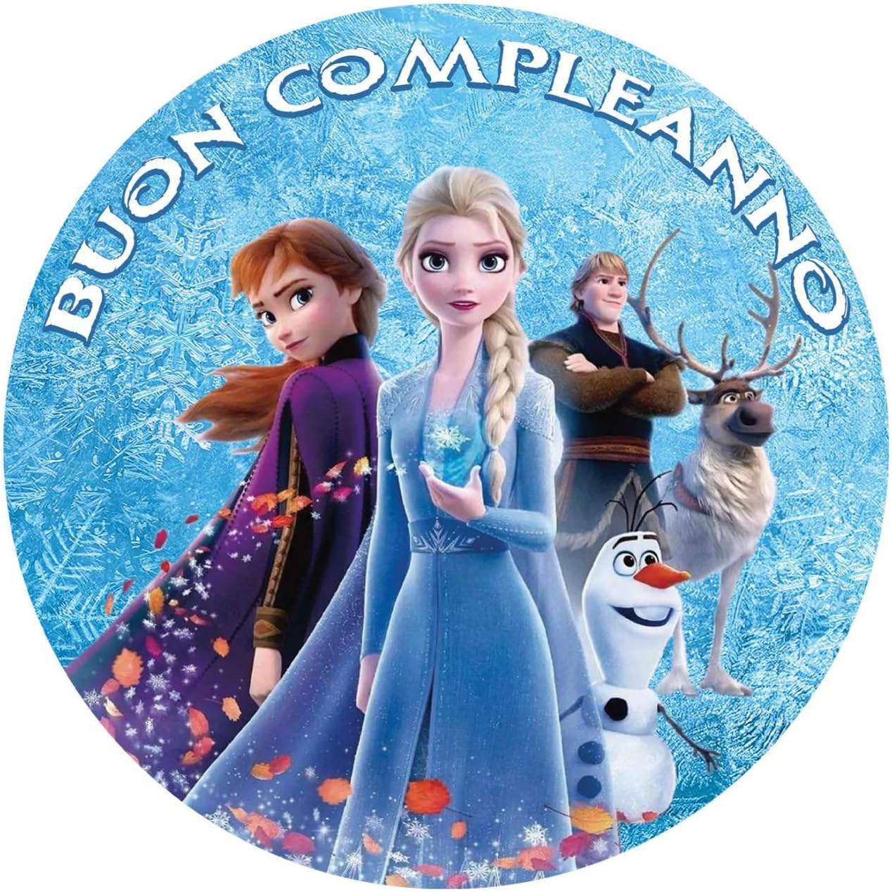 YummyArt Edible Cake Topper - Cialda torta frozen cialda frozen per ...
