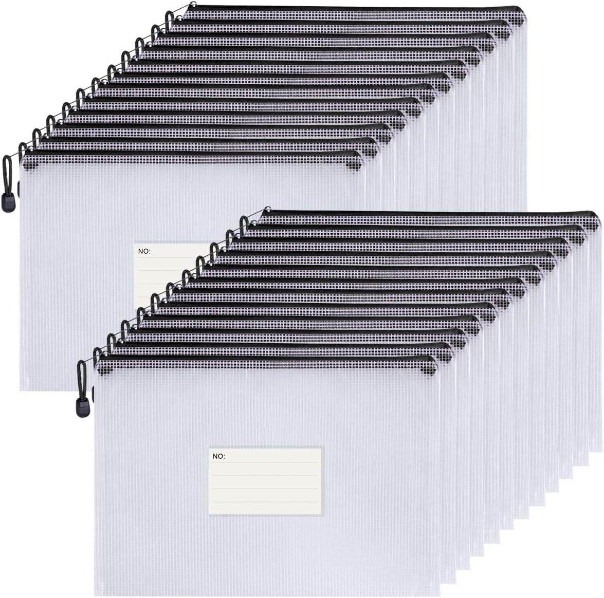 A4 Zip Wallets Plastic Wallets - 24PCS Zip Folders A4 Plastic Folders ...