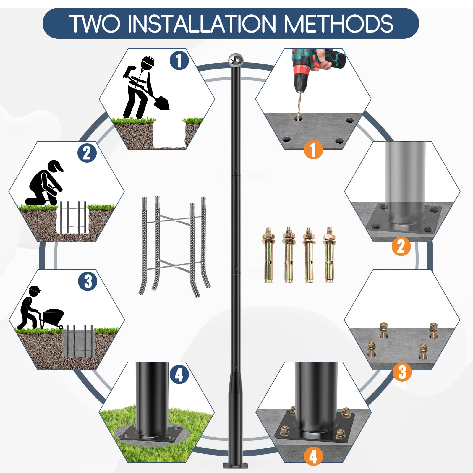 Grounding Light Pole Base Image DIY String Light Poles For Outdoors