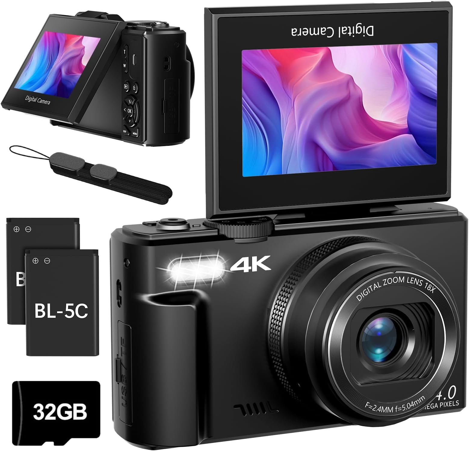 4k Digital Camera For Photography 4k 64mp Vlogging Camera Youtube ...