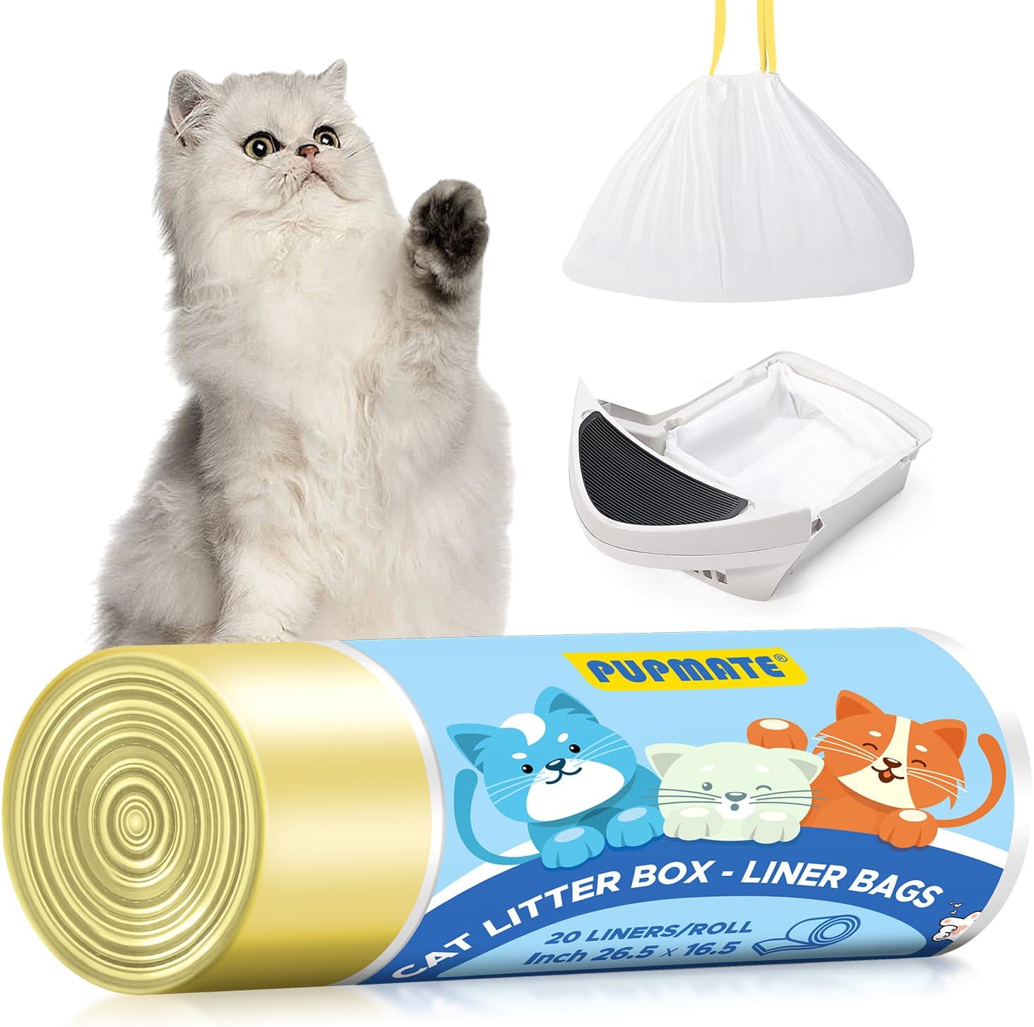 Amazon.com : PUPMATE Cat Waste Bags, Compatible With Litter-Robot 3/4 ...