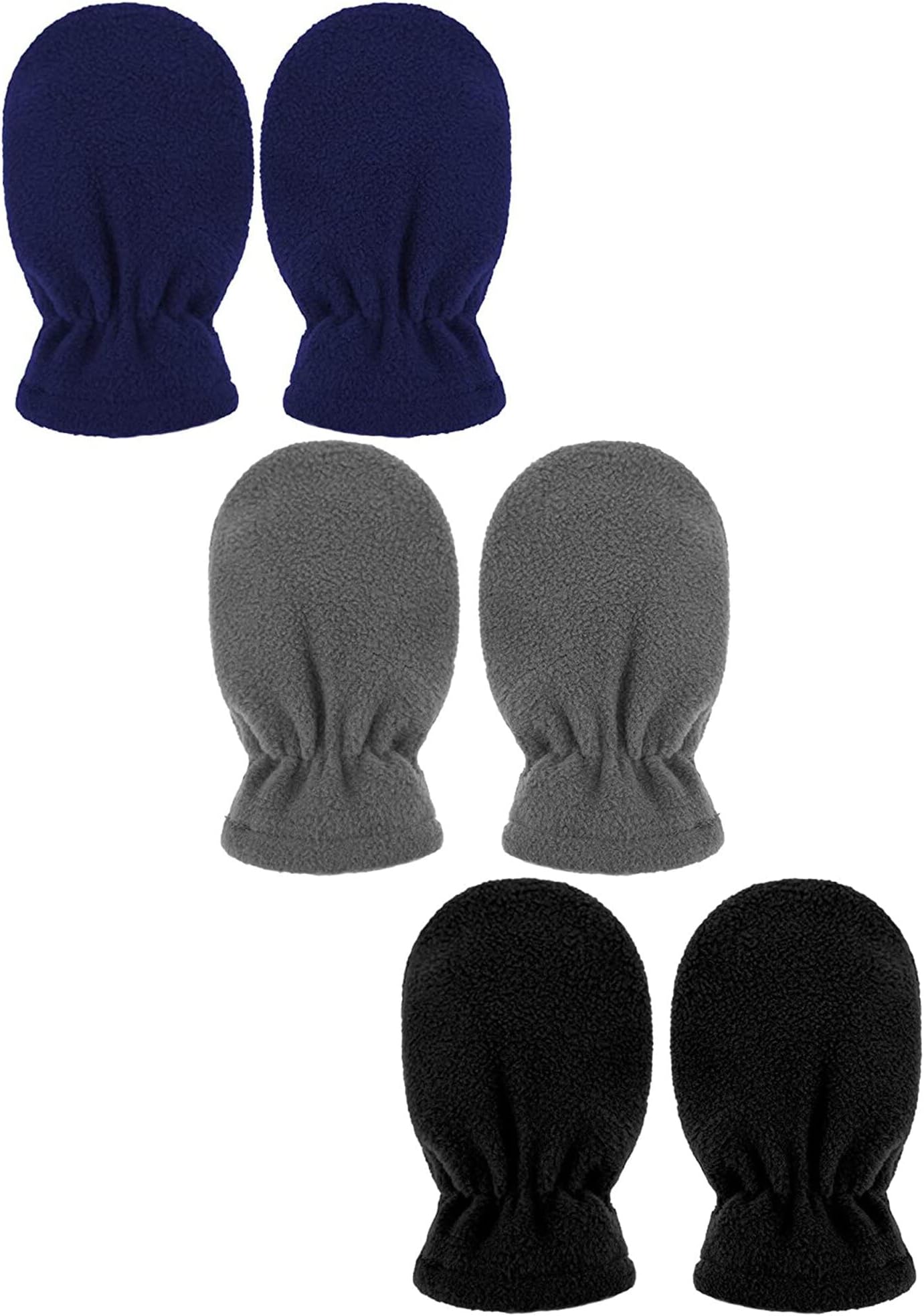 Cooraby 6 Pairs Toddler Magic Stretch Mittens Winter Unisex Baby ...