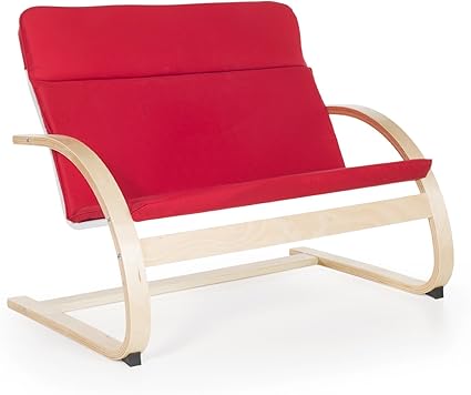 Amazon.com: Guidecraft Nordic Couch - Red: Rocker Couch For Kids ...