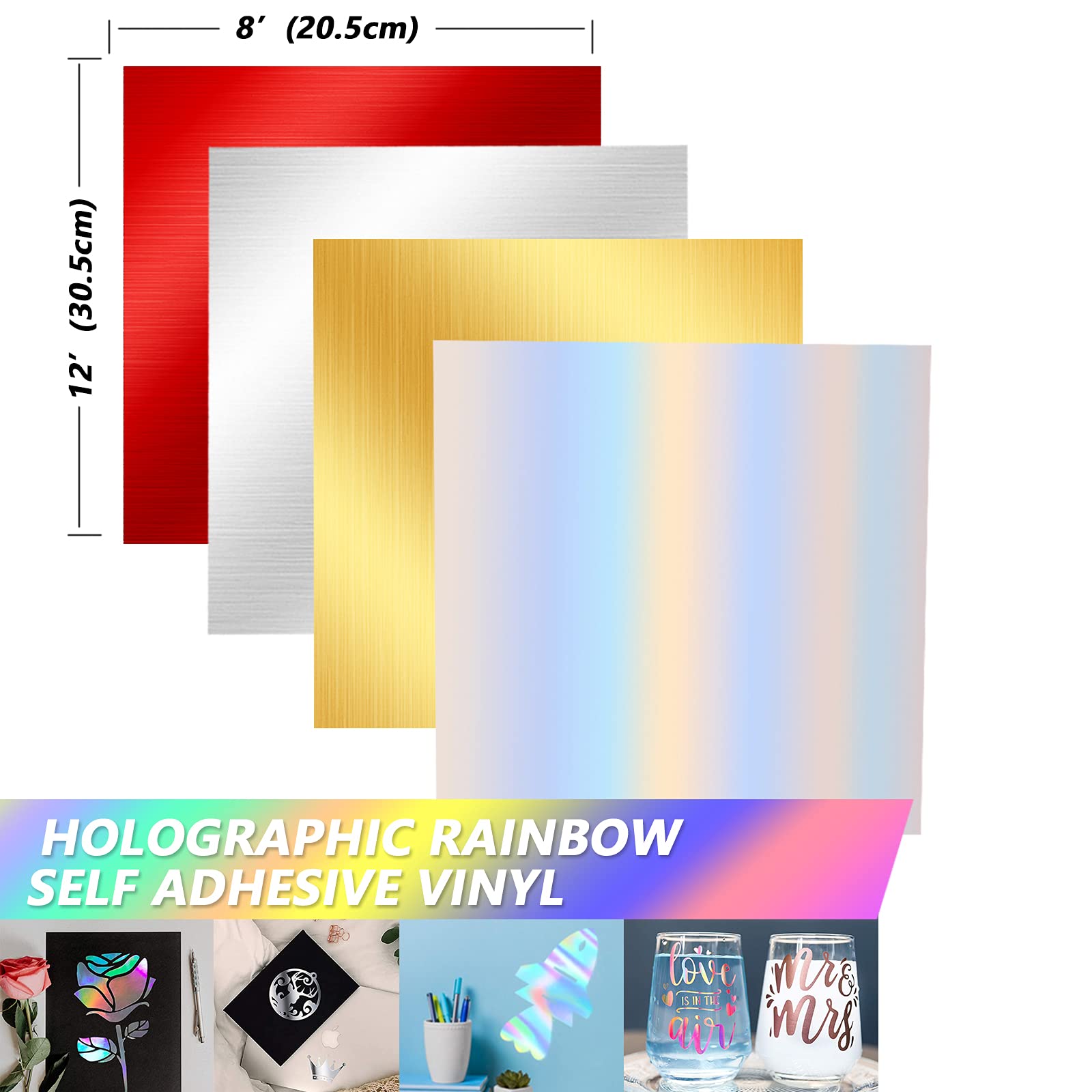 X SIM FITNESSX 46 Permanent Adhesive Backed Vinyl Sheets Set,45 Vinyl ...