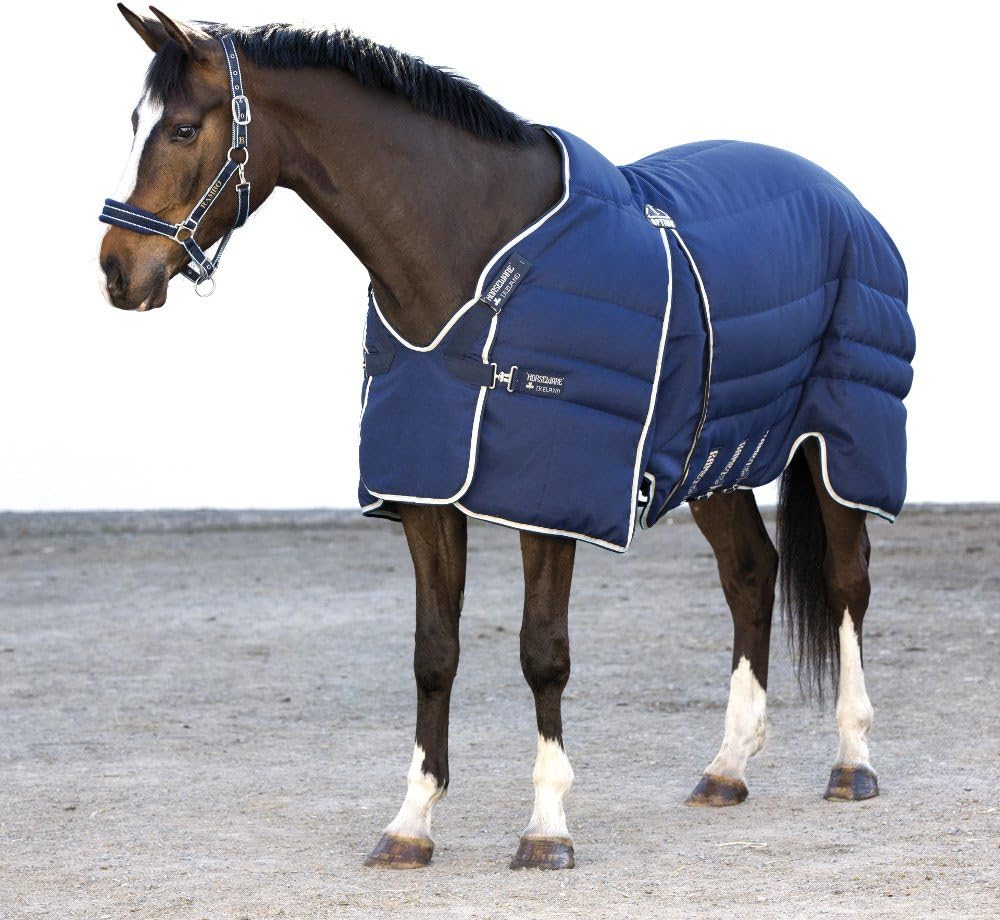 Horseware Rambo Optimo Stable Rug 400g - Navy with Beige : Amazon.de ...