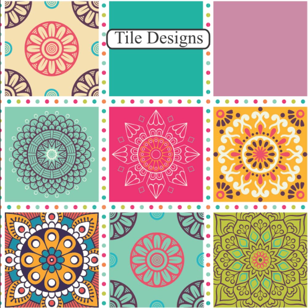 Buy Tile Designs: 50 Original Tile Coloring Pages for Artists of all ...
