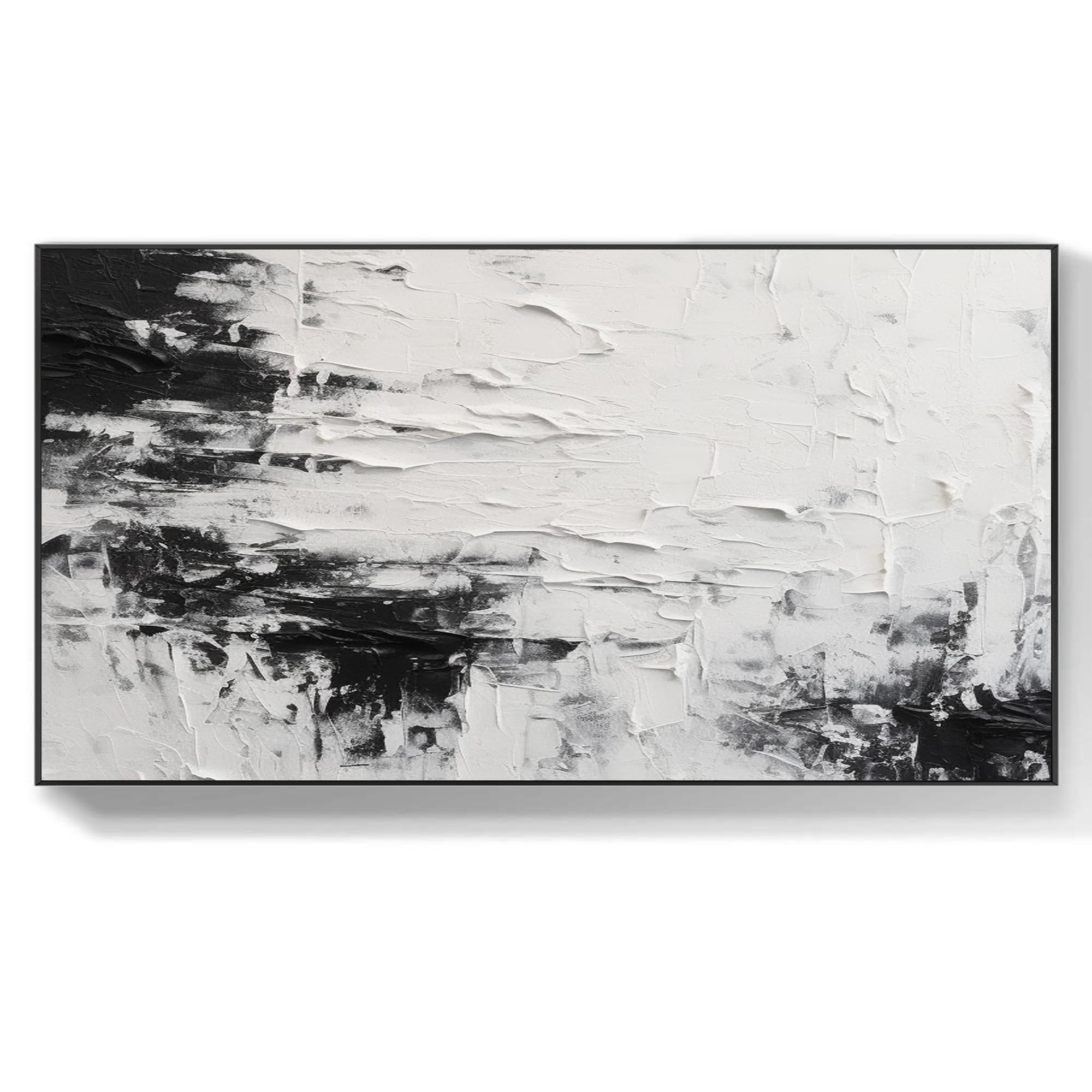 Simple Black And White Abstract Painting