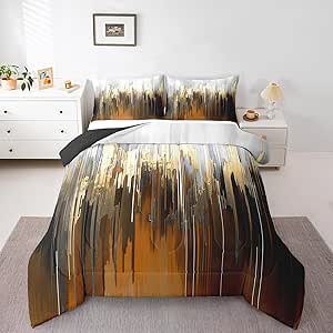 Amazon.com: Erosebridal Brown Bedding Set Queen Ombre Abstract ...