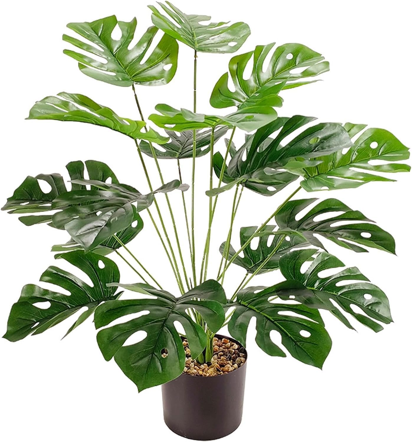 Heflashor Large Indoor Artificial Plant,84cm Artificial Tall Plant 18 ...