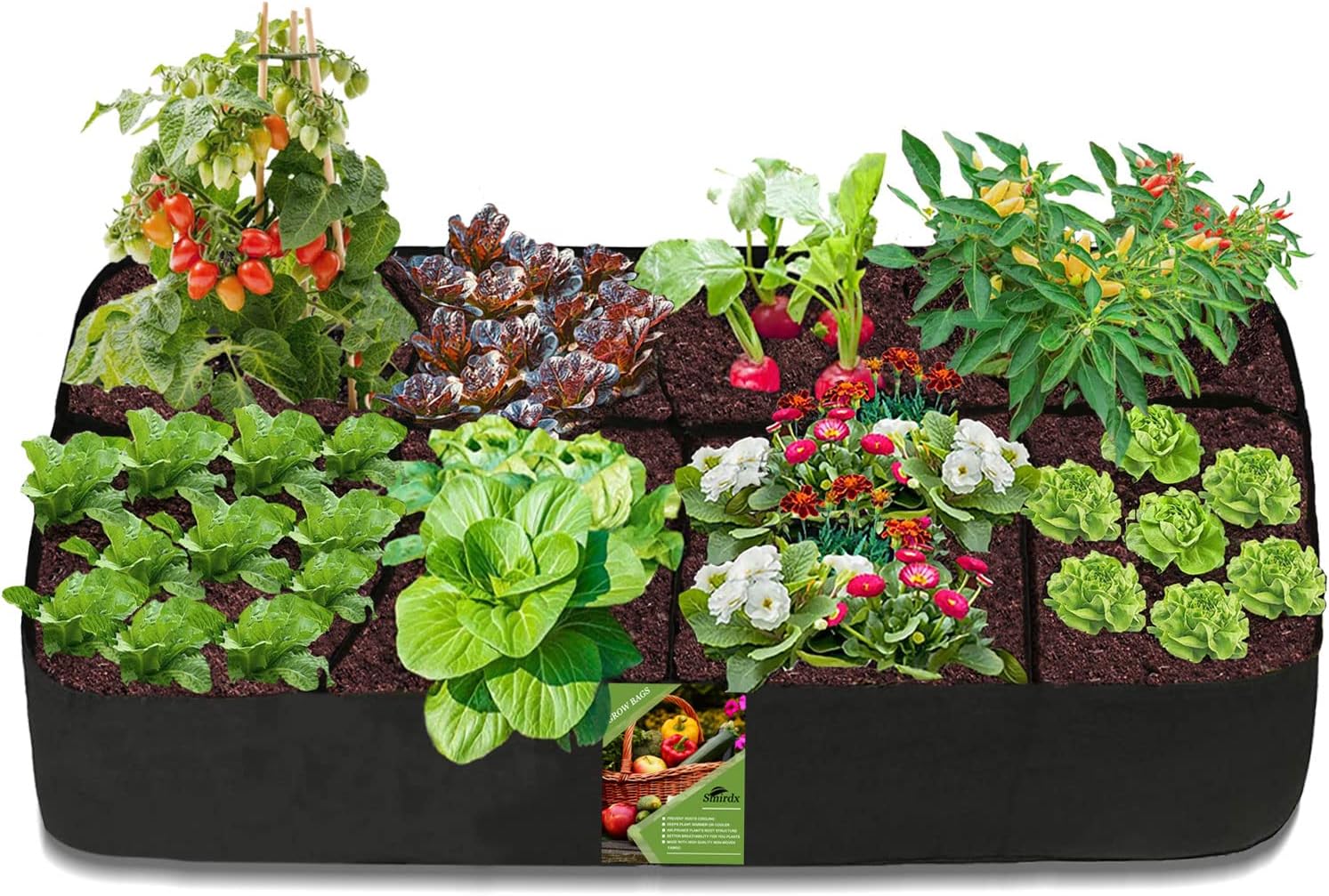 Amazon.com : Fabric Garden Plant Bed，Raised Garden Bed，8 Holes ...