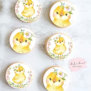 Easter edible toppers easter chick cupcake cake toppers biscuits ...