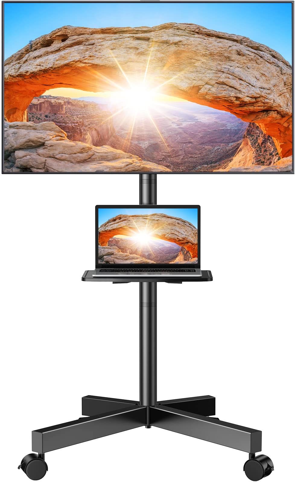 Amazon.com: Rfiver Strong Rolling TV Stand with Shelf for 23-60 inch ...