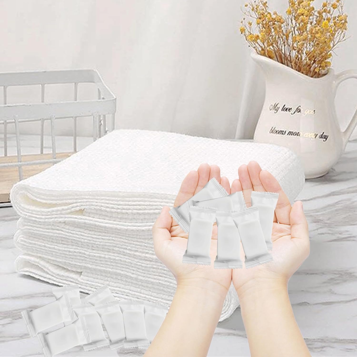 Amazon.com: 21 Packs Compressed Towel Tablet, Thicker Compress Towel ...