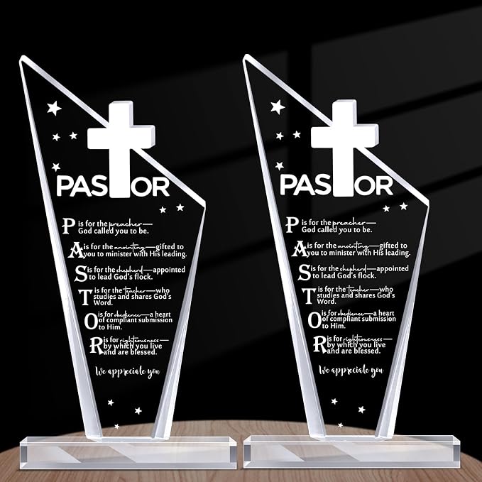 Amazon.com: Kosiz 2 Pastor Christian Gift Appreciation Decorations ...
