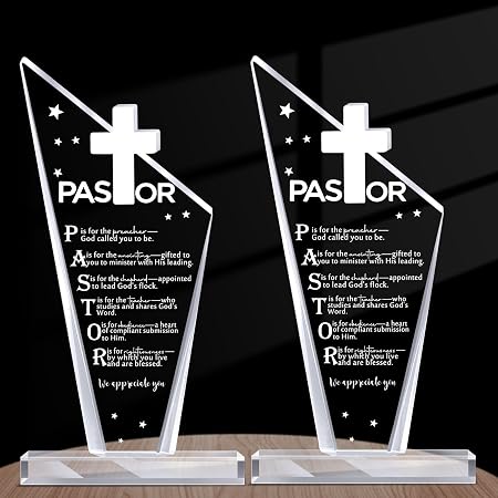 Amazon.com: Kosiz 2 Pastor Christian Gift Appreciation Decorations ...
