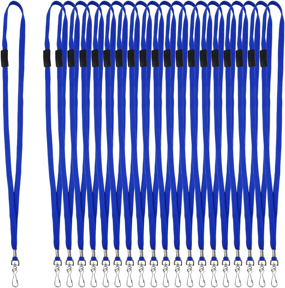 BATINO 50Pcs Breakaway Lanyard with J-Hook Bulk Flat Lanyards for Name ...