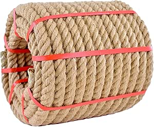 Amazon.com: Jute Rope (1 in X 50 ft),Twisted Manila Rope,25mm Natural ...