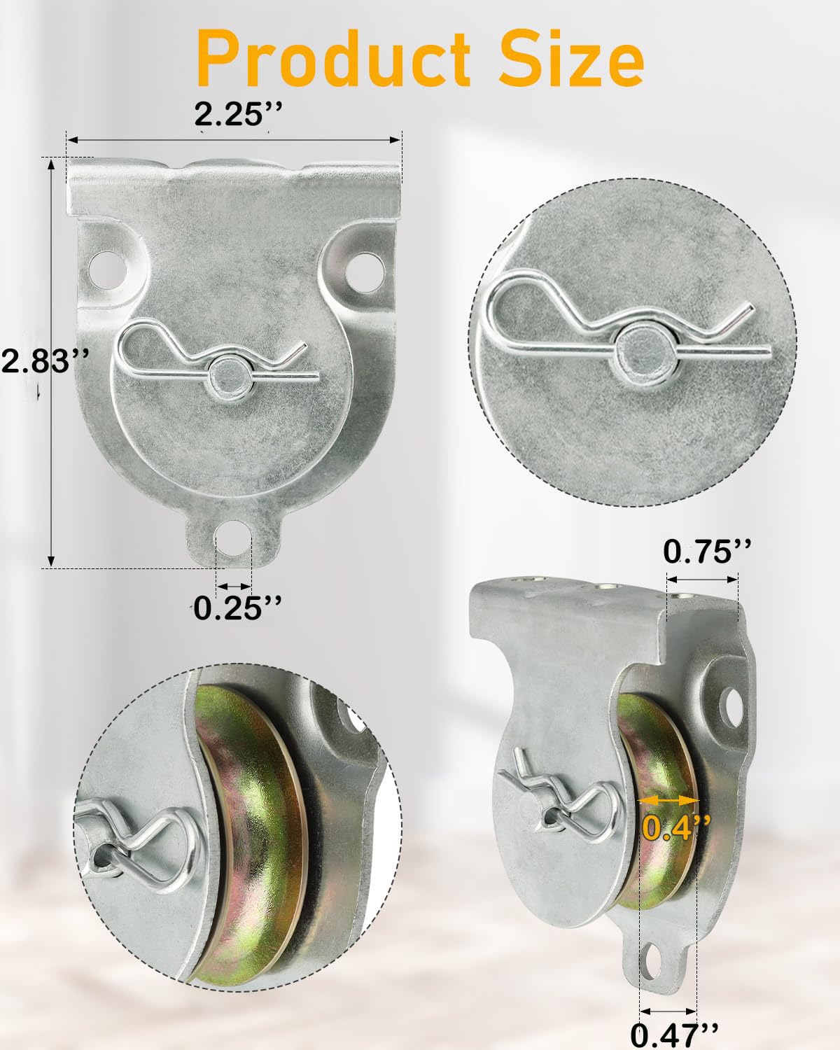 Snapklik.com : ZORUNNA 12 Pcs Wall Mount Pulley, 1-1/2" Ceiling Mount ...