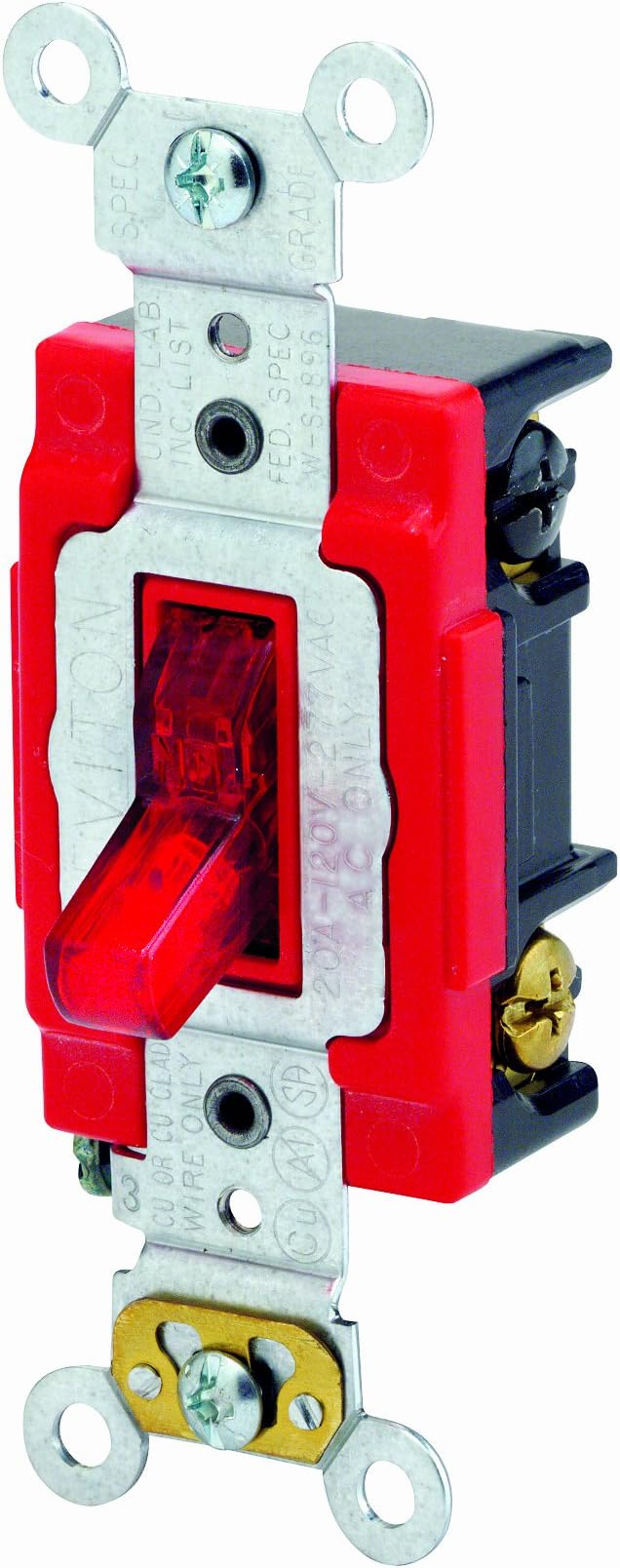 Leviton 20 Amp, 120 Volt, Toggle Pilot Light, Neutral Double-Pole AC ...