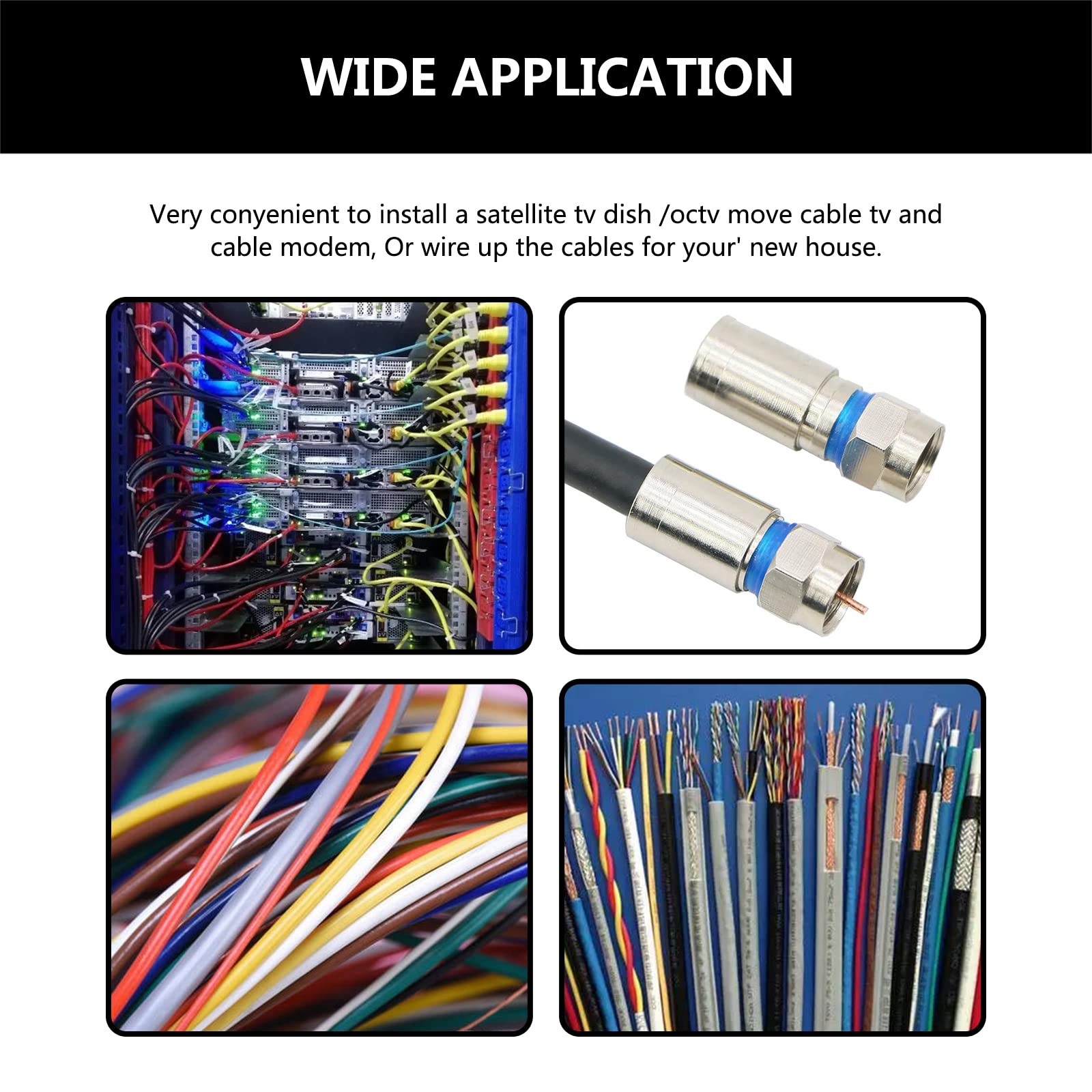Snapklik.com : AITIAO 20Pieces RG6 Compression Connectors RG6 F Type ...
